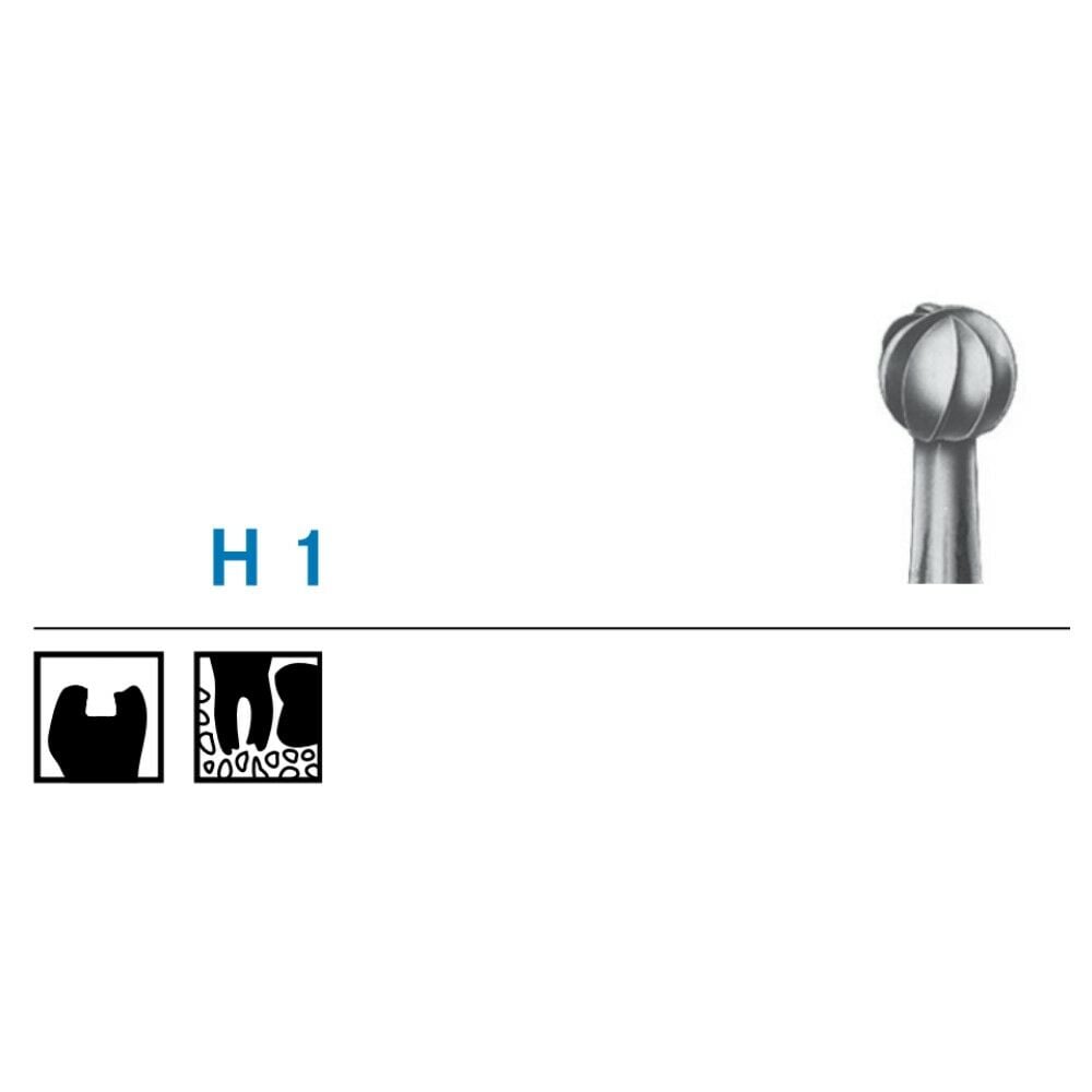 Komet H1 023 Hardmetall rund FG ekstra lang 1 x 5 stk — NO1
