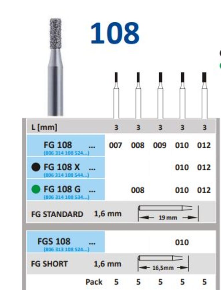 Horico diamant S108/010 FG 1 x 1 stk — NO1