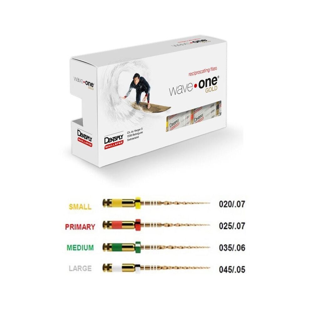 Maillefer WaveOne Gold fil steril 35.06 Medium, Grønn, 25 mm 6 x 1 stk ...