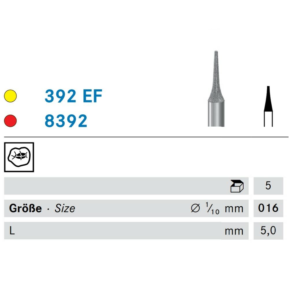 Komet 8392 016 Diamant Interproximal Vstk 1 x 5 stk — NO1