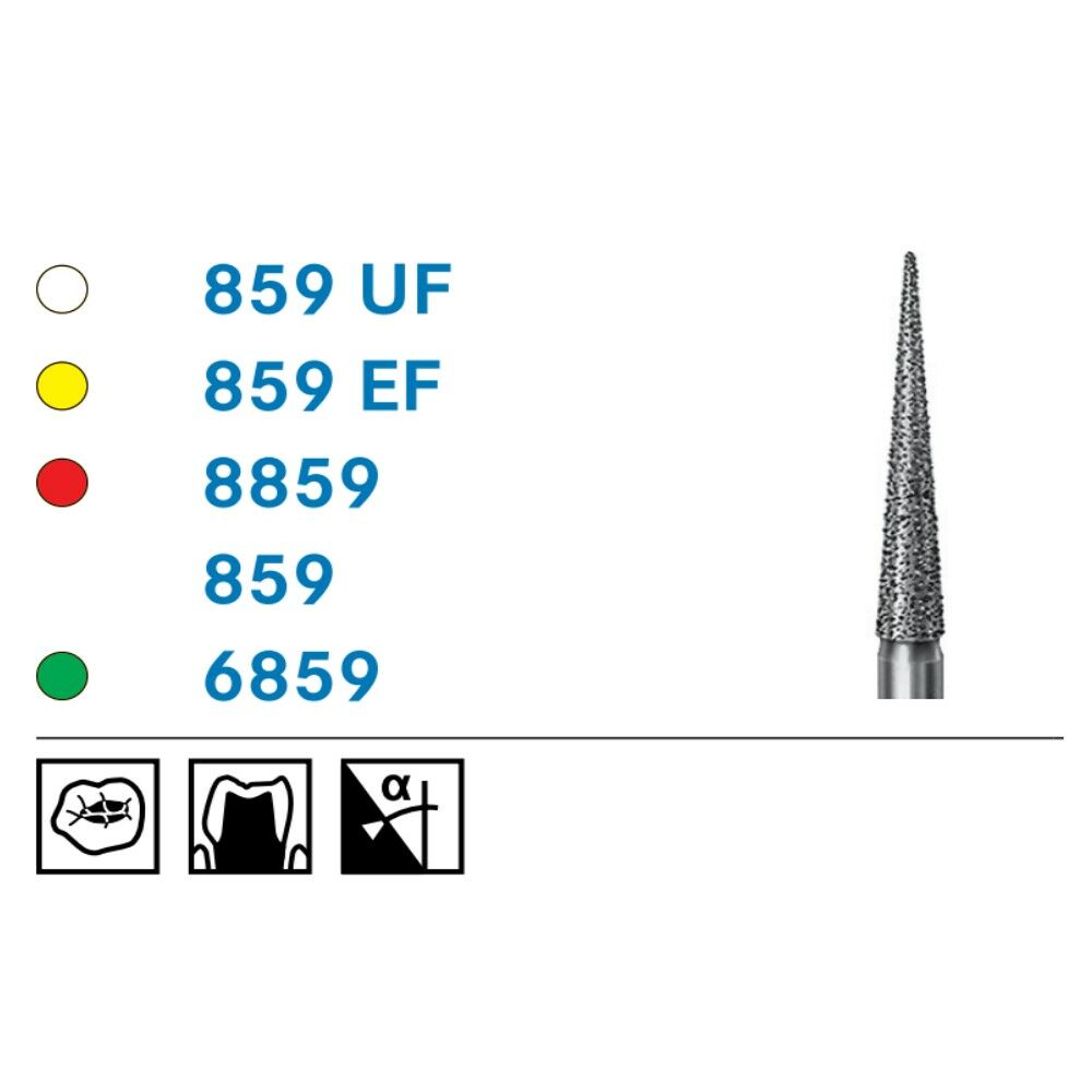 Komet 859 018 Diamant konisk spiss Vstk 1 x 5 stk — NO1