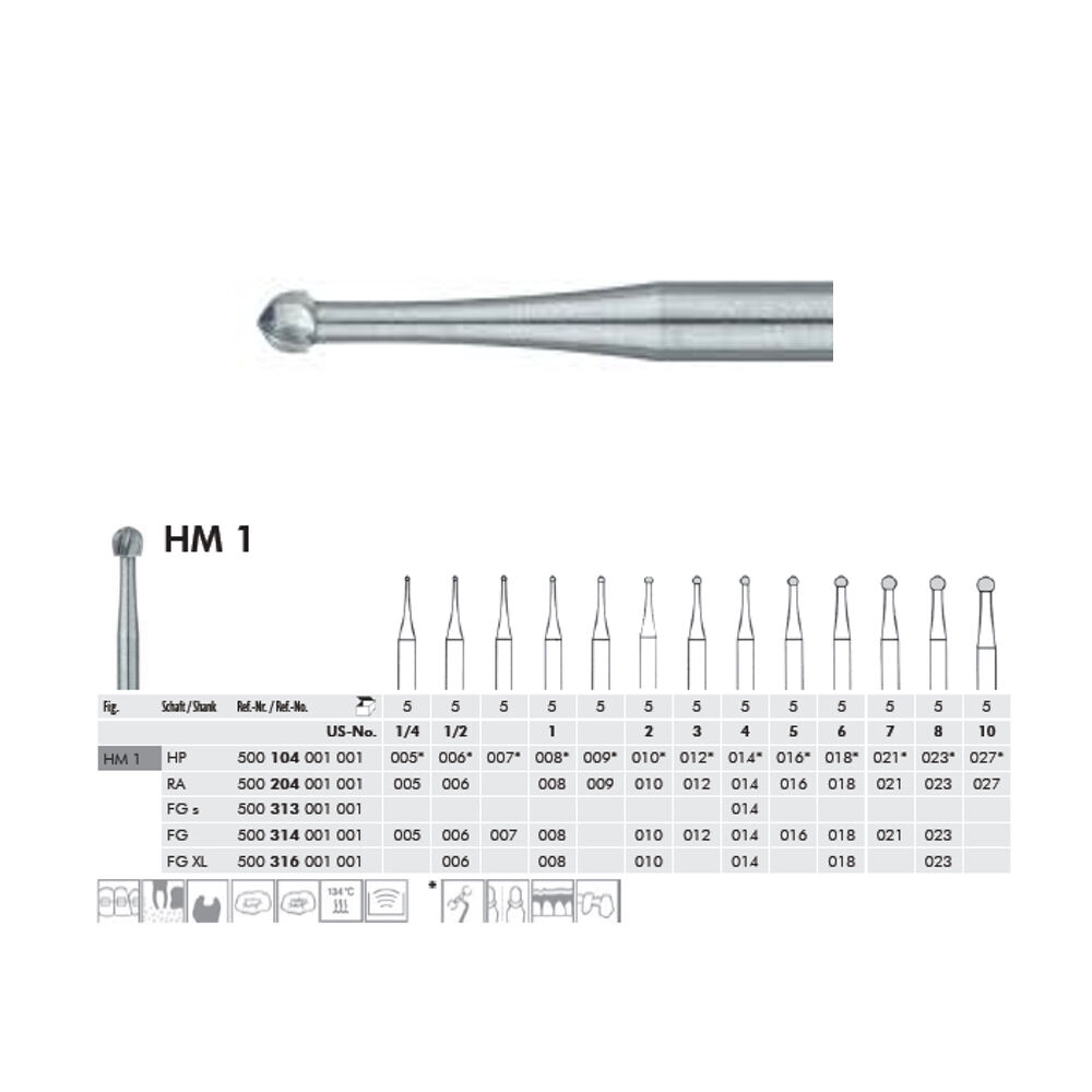 Meisinger hardmetall bor HM1 314 016 FG 1 x 5 stk — NO1