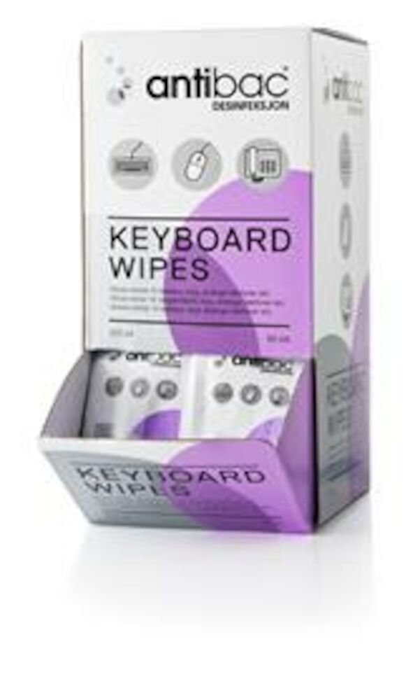 Antibac Keyboard wipes 1 x 80 stk — NO1