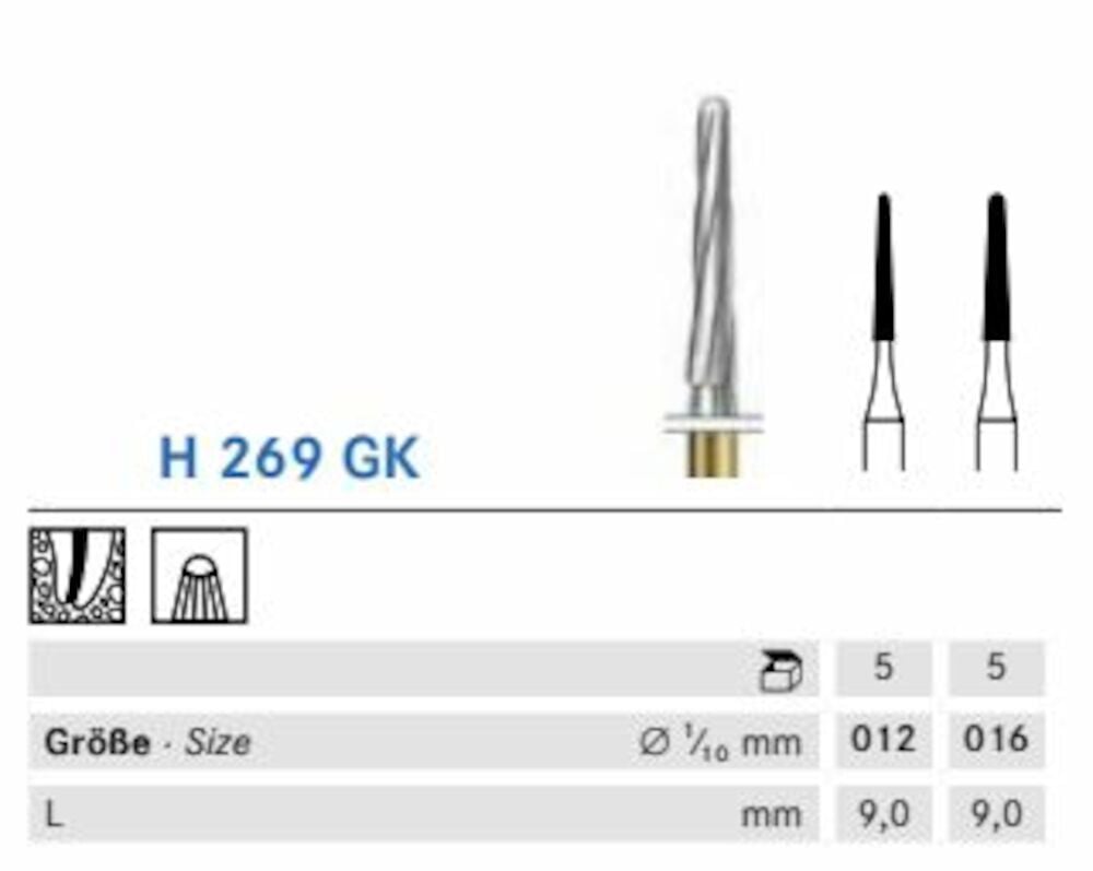 Komet H269GK.315.016 Endo Rescue bor 016 FG 1 x 5 stk — NO1