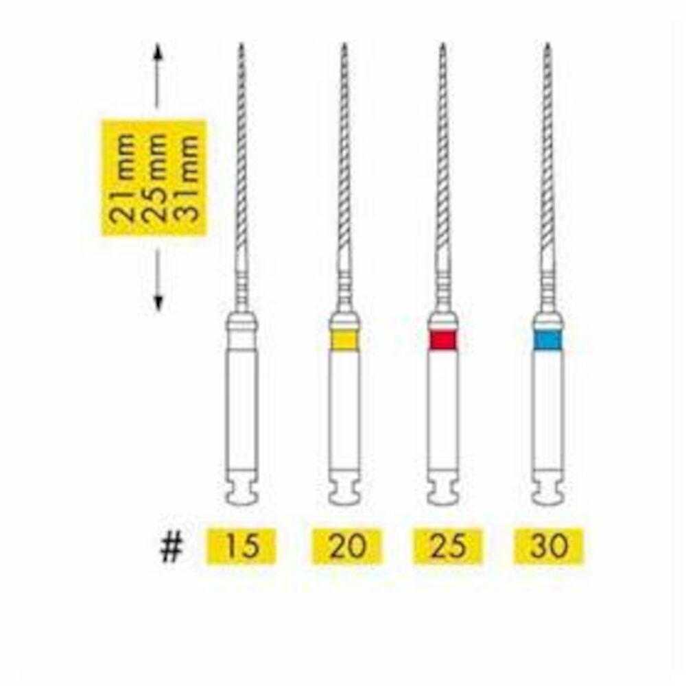 Maillefer Profile Niti 04 21 mm 15 - 40 assortert 1 x 6 stk — NO1