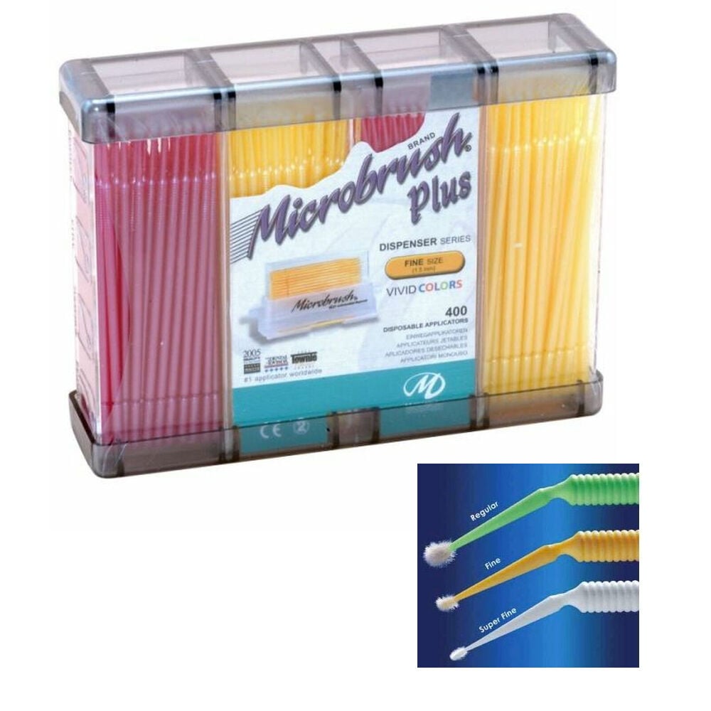 Microbrush Plus Fine refill assortert Gul Rosa 1 x 400 stk — NO1