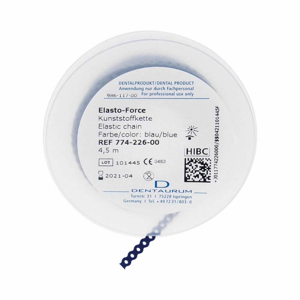 Dentaurum Elasto-Force elastisk kjede tett Blått 1 x 1 rull — NO1