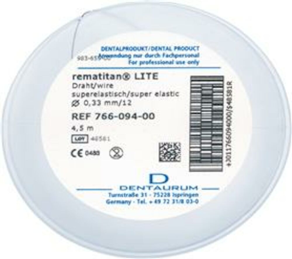 Dentaurum Rematitan LITE wire super elastisk 0.30 mm/12 1 x 4.5 m — NO1