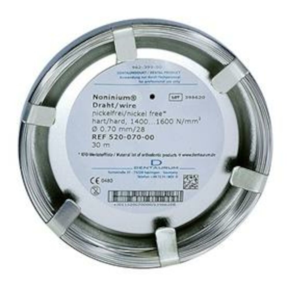 Dentaurum Noninium wire 0,9 mm fjærhard nikkelfri 1 x 10 m — NO1
