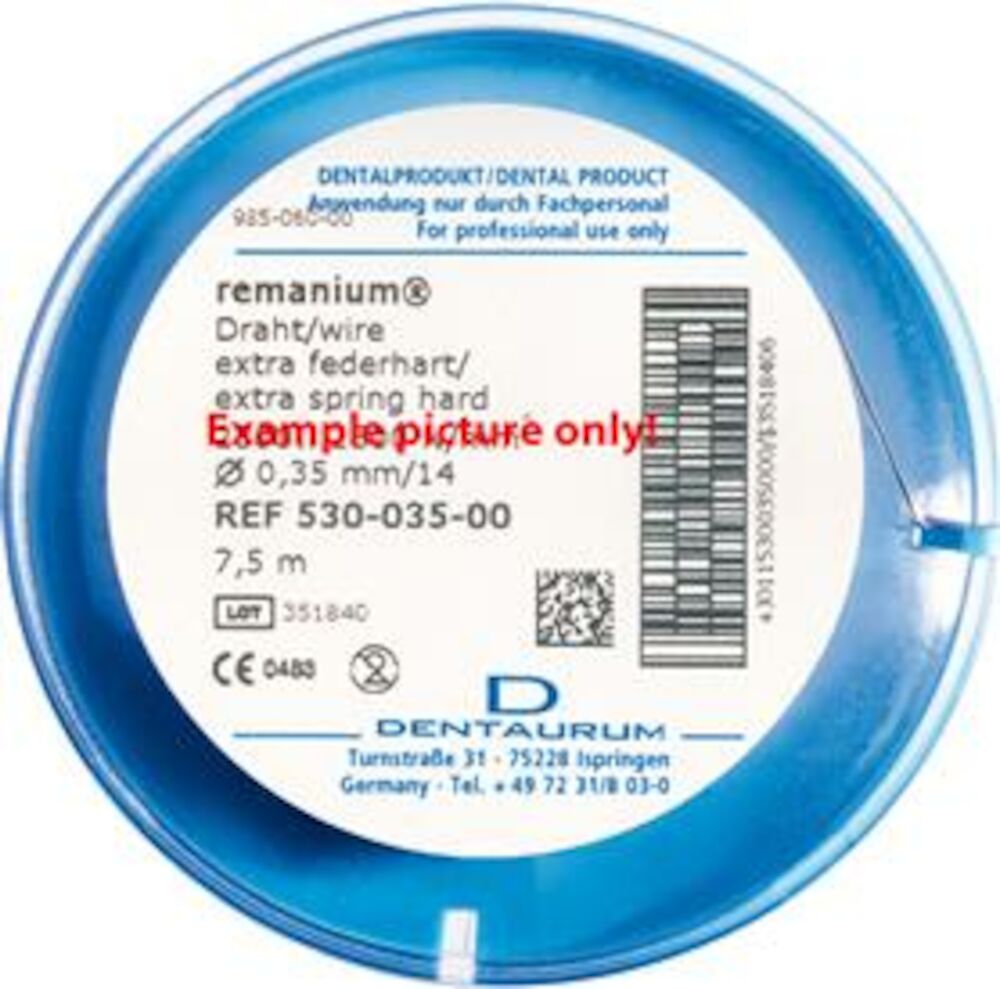 Dentaurum Remanium wire 0,45 mm ekstra fjærhard 1 x 7.5 m — NO1