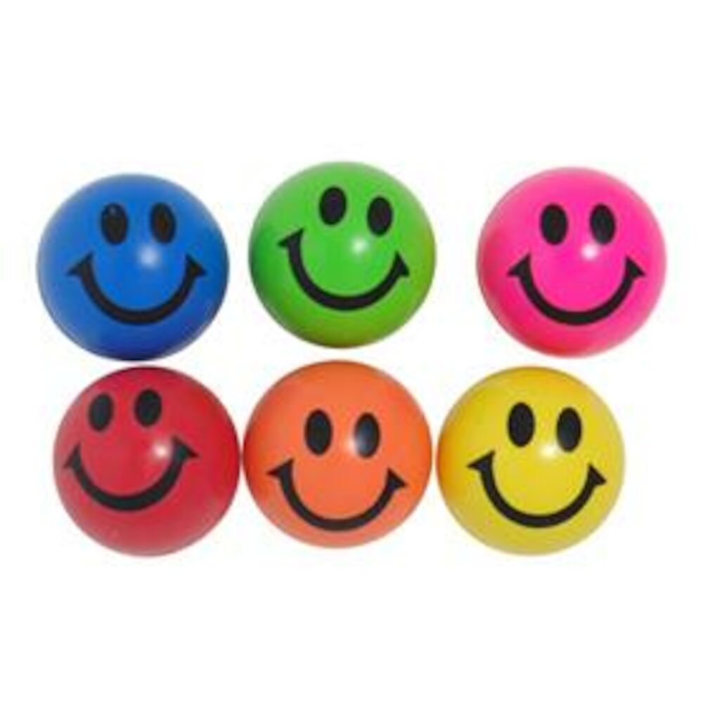 Småkryp Leker Store sprettballer med smiley ansikt 1 x 25 stk — NO1