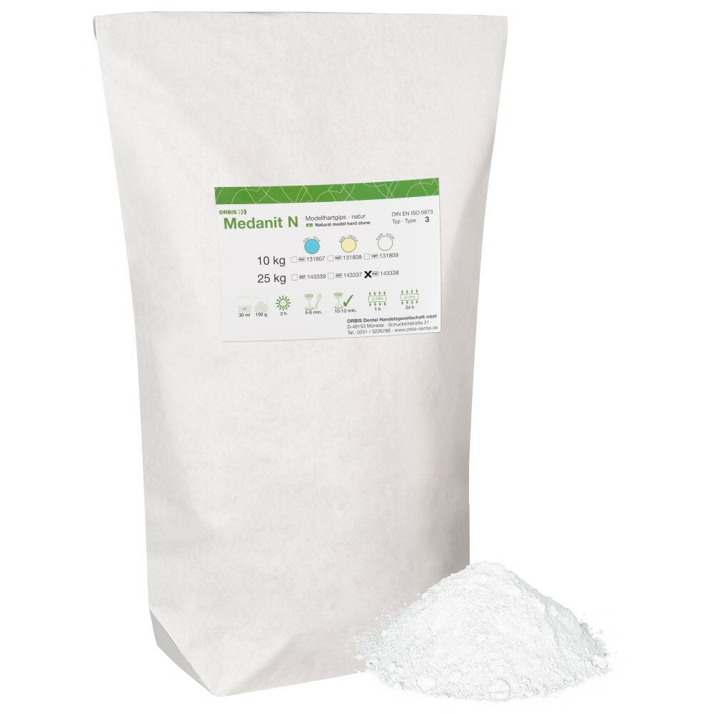 ORBIS Medanit N hvit gips klasse 3 1 x 25 kg — NO1