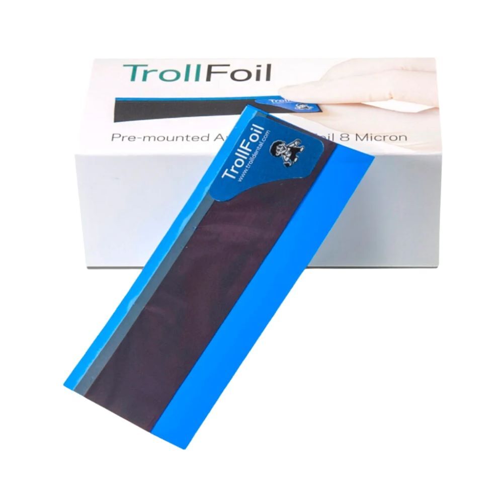 Troll Dental Trollfoil artikulasjonspapir blå 8my 5 x 100 stk — NO1